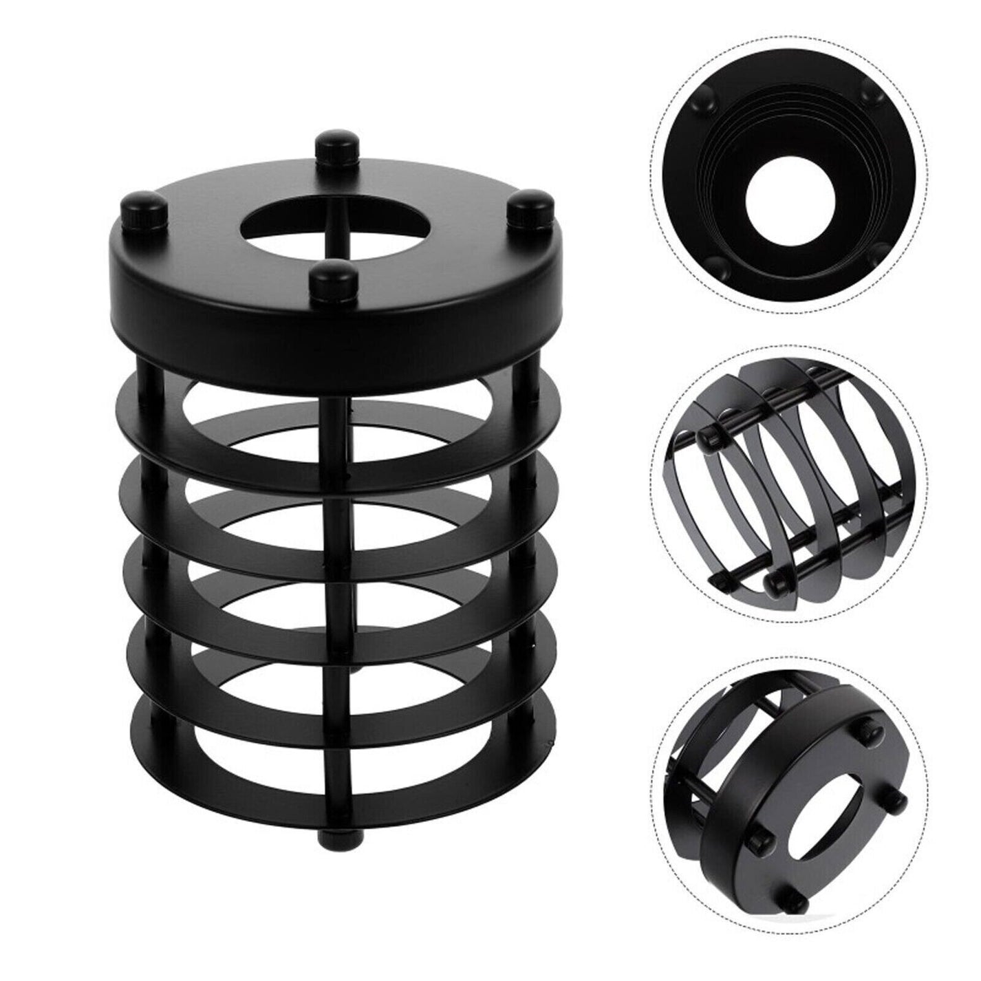 Retro Metal Round Cage Black Pendant light – Relicelectrical