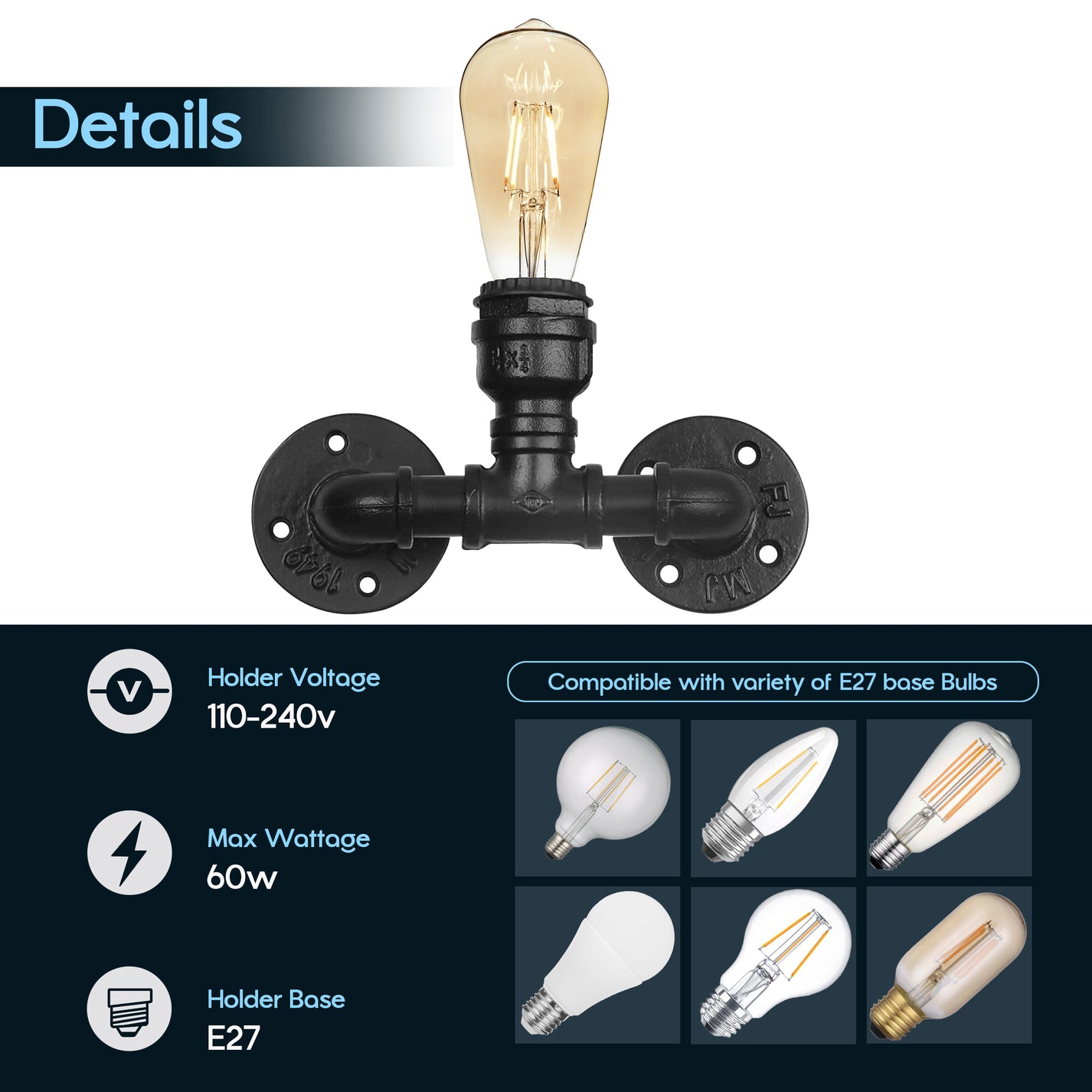 Rustic Red Pipe lighting Fixtures & Indoor Wall Lighting – Relicelectrical