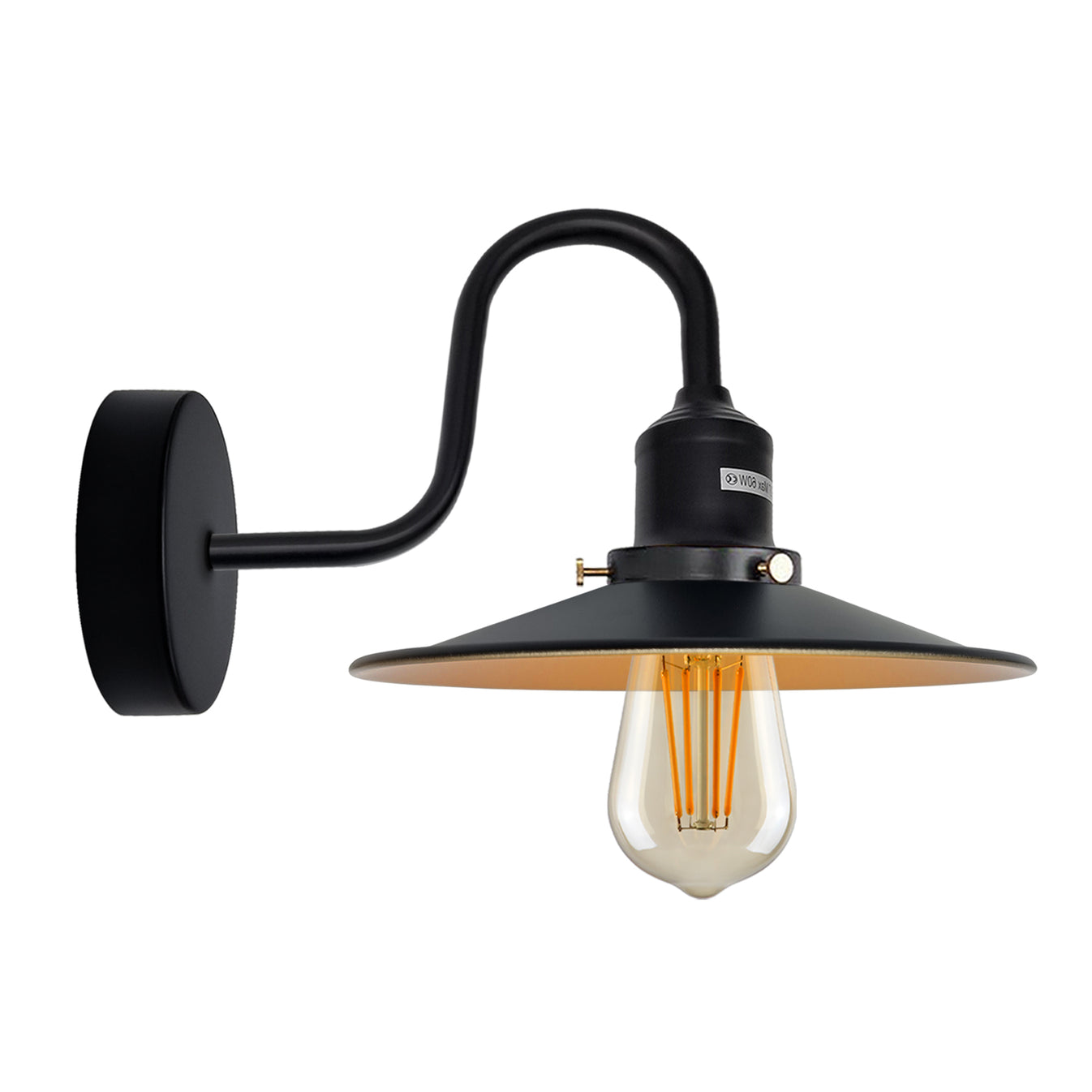 Swan neck Metal Shade Wall Sconce Lights~1668 – Relicelectrical